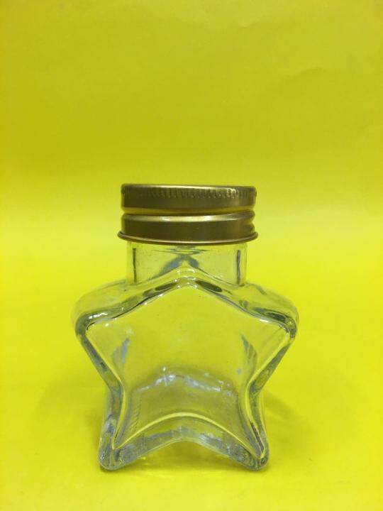 24Pcs Star Shape Glass Jar Size 4.1CM X6.5CM X7.4CM WIth Free Seal ...