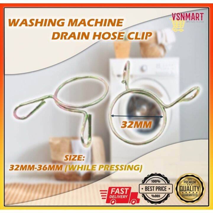 Washing Machine Drain Hose Clip For ALL BRANDS Klip Besi Paip Buang Air ...