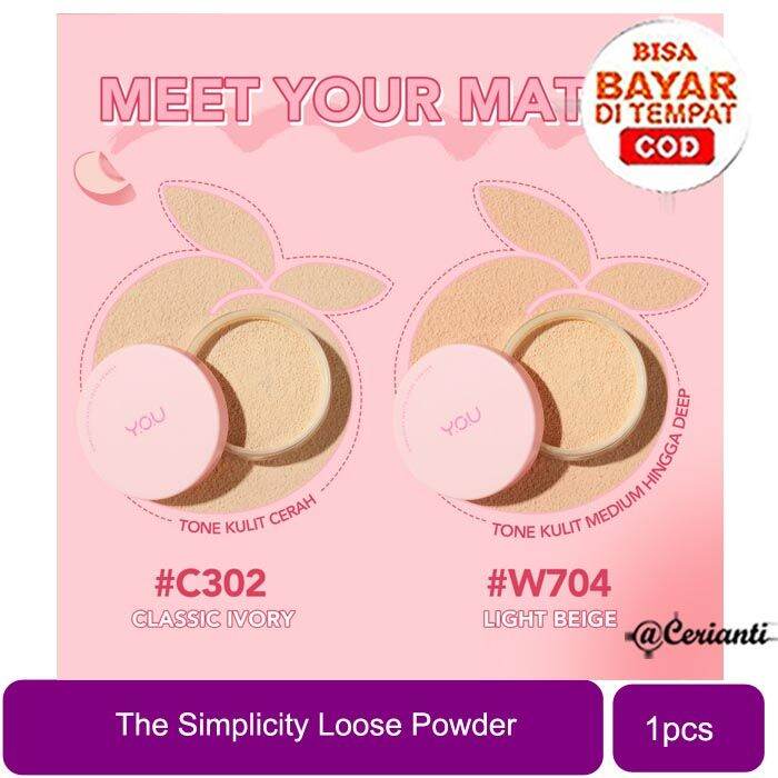 YOU Simplicity Matte Loose Powder | Bedak Tabur | Tahan Lama Ringan ...