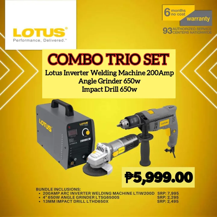 Lotus Combo set Welding Machine, Impact drill, Angle Grinder | Lazada PH