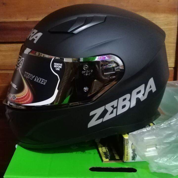 Zebra 763 Plain Matte Black Helmet with FREEBIES | Lazada PH