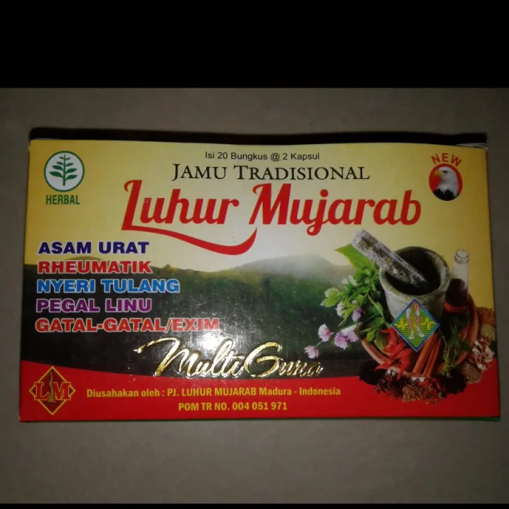 jamu tradisional luhur mujarab multiguna khasiat obt asam urat kemasan ...