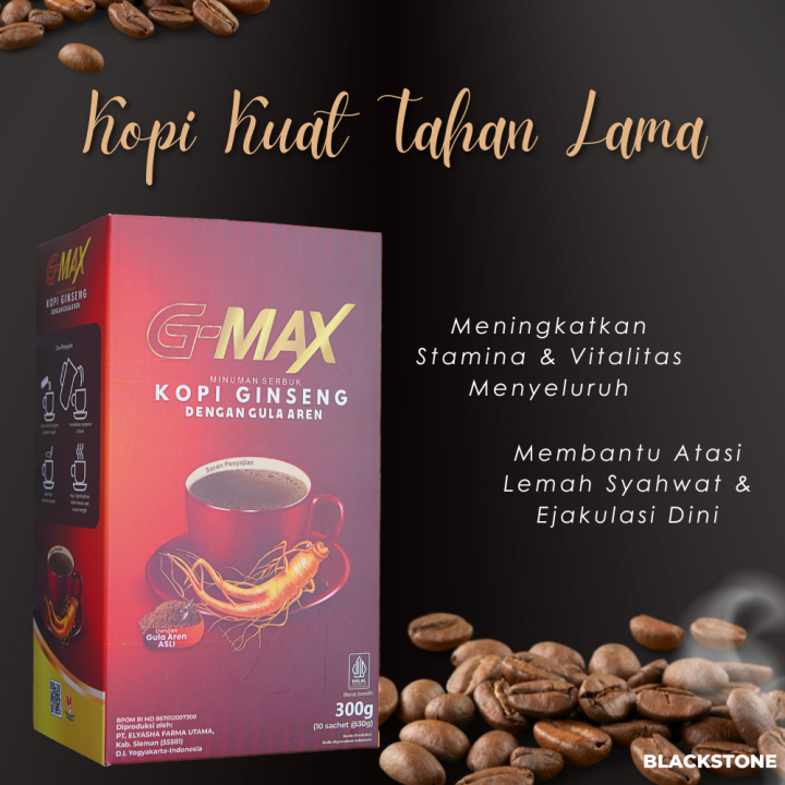 Gmax Coffee Ginseng Gula Aren - Kopi Jantan Pria Tahan Lama - Kopi Penambah Stamina Pria ...