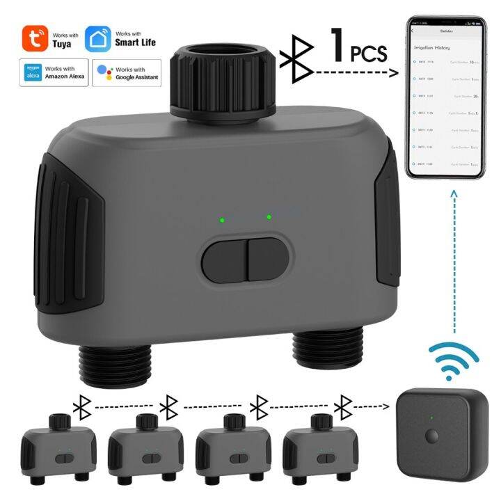 Wifi Bluetooth-Compatible Garden 2-Way Water Timer Smart Solenoid Valve ...