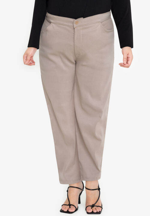 Maxine Plus Size Twill Slacks - Non-stretch | Lazada PH