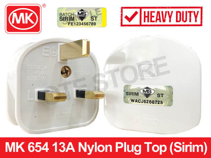 MK 654 13A PLUG TOP (SIRIM) X 5 UNIT | Lazada