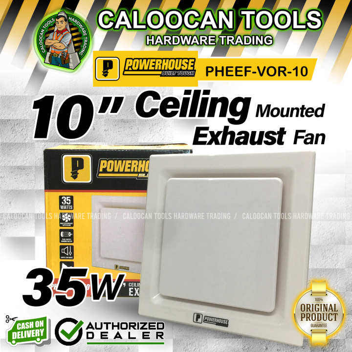 POWERHOUSE USA Ceiling Mounted / Wall Mounted Exhaust Fan (Veloce ...