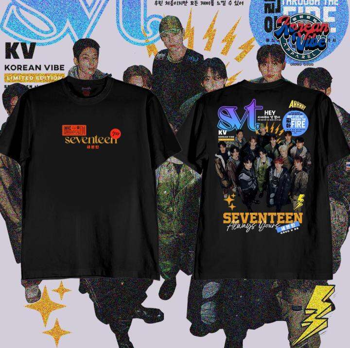 KOREAN VIBE APPAREL SVT FRONT AND BACK GRAPHIC TSHIRT FOR MEN AND WOMEN ...