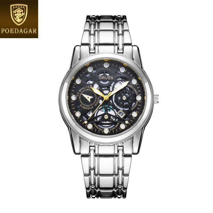 ORUSS business watch for men original waterproof stainless steel ...