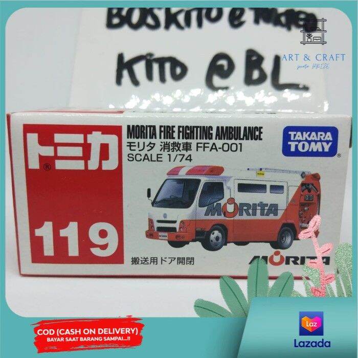 TAKARA TOMY TOMICA MORITA FIRE FIGHTING AMBULANCE FFA-001 no 119 | Lazada Indonesia