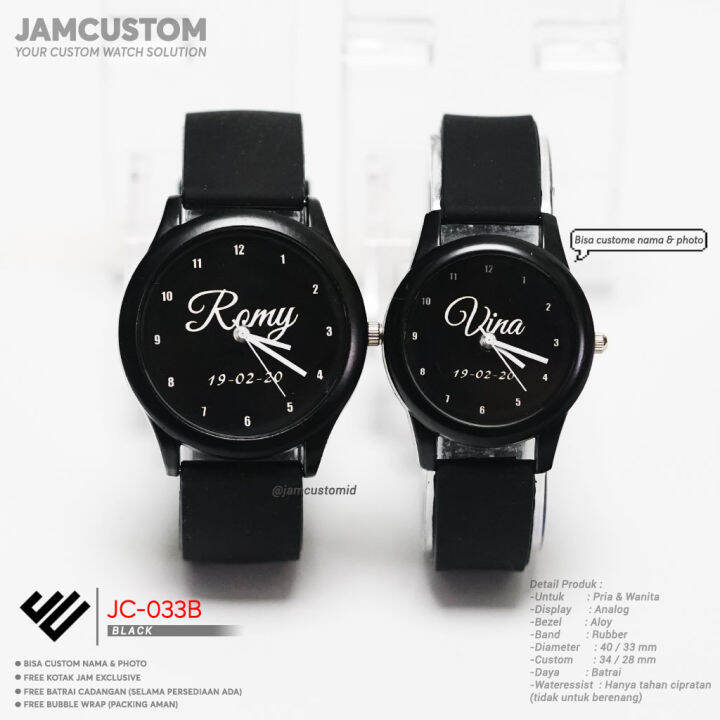 JC-033B Jam Tangan Couple \ Pasangan \ Jam custom \ Bisa custom sesuai keinginan \ Hadiah ...