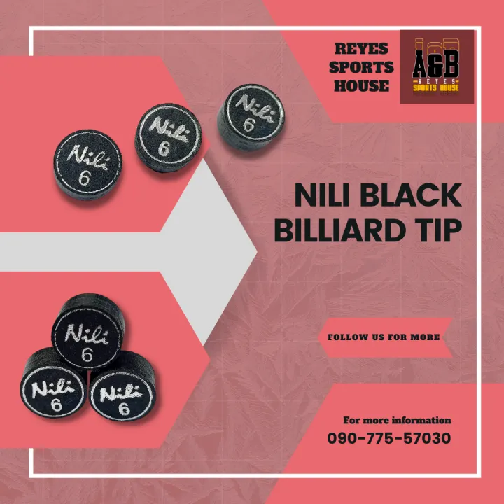 Nili 6 Black Billiard Cue Tip (Per Piece) / Tip ng Tako / Billiard ...