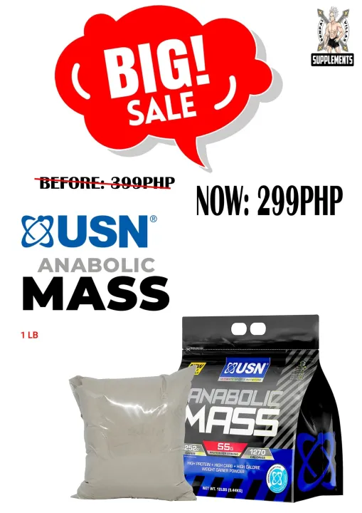 USN ANABOLIC MASS WEIGHT GAINER POWDER 1 LB | Lazada PH