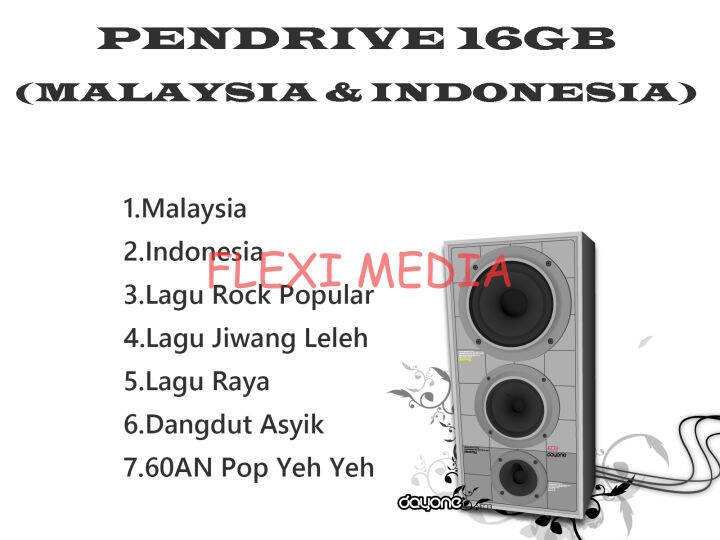 [Pendrive 16GB] Koleksi Lagu MP3 Melayu , Indonesia , Raya , Rock ...
