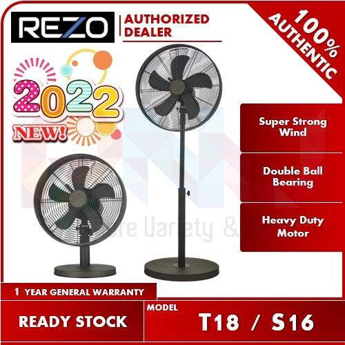 Rezo 16'' Inch Antique Premium Stand Fan S16 / 12'' Inch Premium Table ...