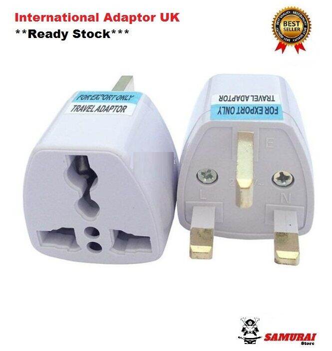 3 Pin Plug Adaptor UK Universal 2 & 3 Pin Multi Plug International ...