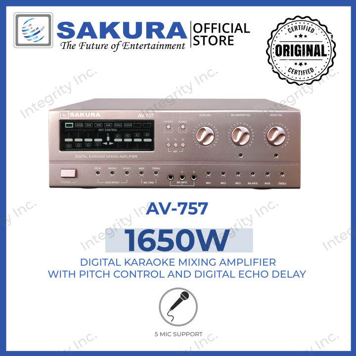 SAKURA AV-757 1650 WATTS MIXING AMPLIFIER | Lazada PH