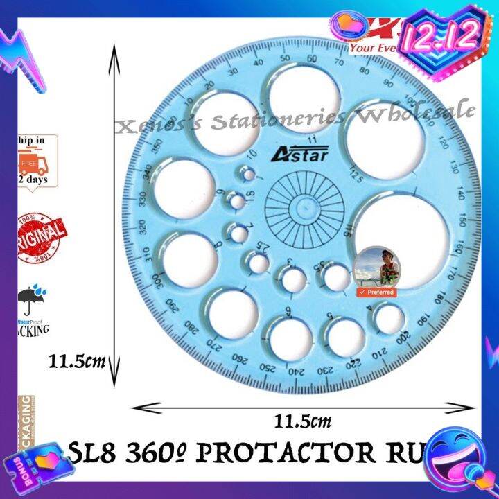 ASTAR SL8 PROTRACTOR RULER 360º / ASTAR PROTACTOR RULER 360º SL8 (READY ...