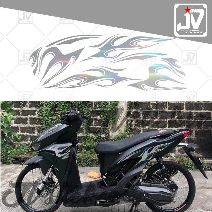 stiker vario 150 2020 motif api cutting sticker motor honda vario ...
