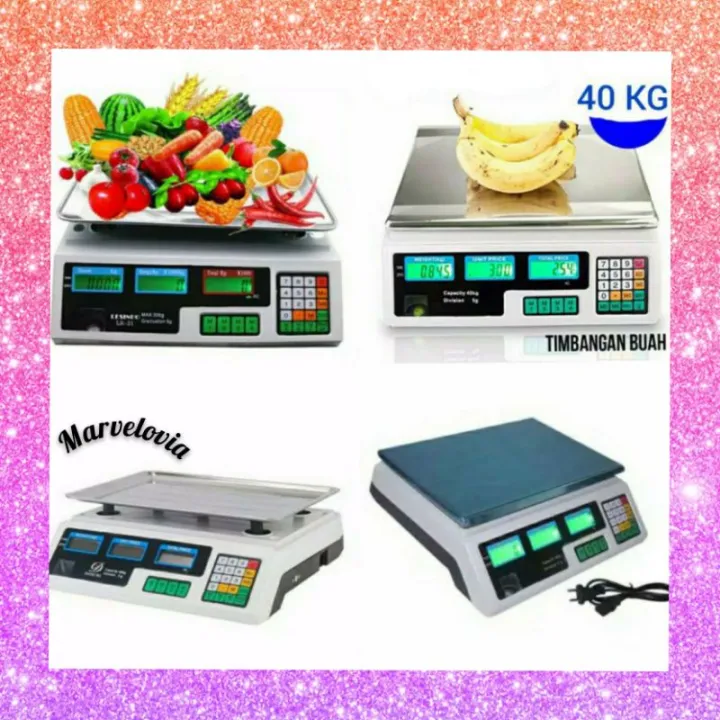 Timbangan 40 KG Timbangan Buah 40 KG / Digital Computing Scale Double ...
