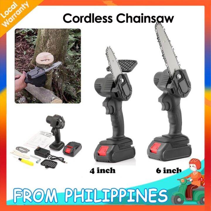 Electric Chainsaw Ever Battery-Powered Wood Cutter Rechargeable ...