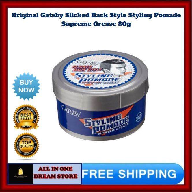 Original Gatsby Slicked Back Style Styling Pomade Supreme Grease 80g | Lazada PH