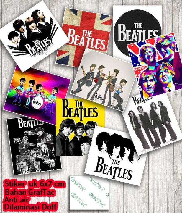 sticker THE BEATLES stiker the beatle isi 10 pcs | Lazada Indonesia