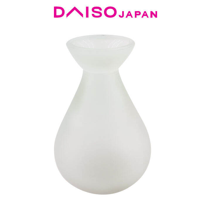 Daiso White Cone Glass Flower Vase | Lazada PH