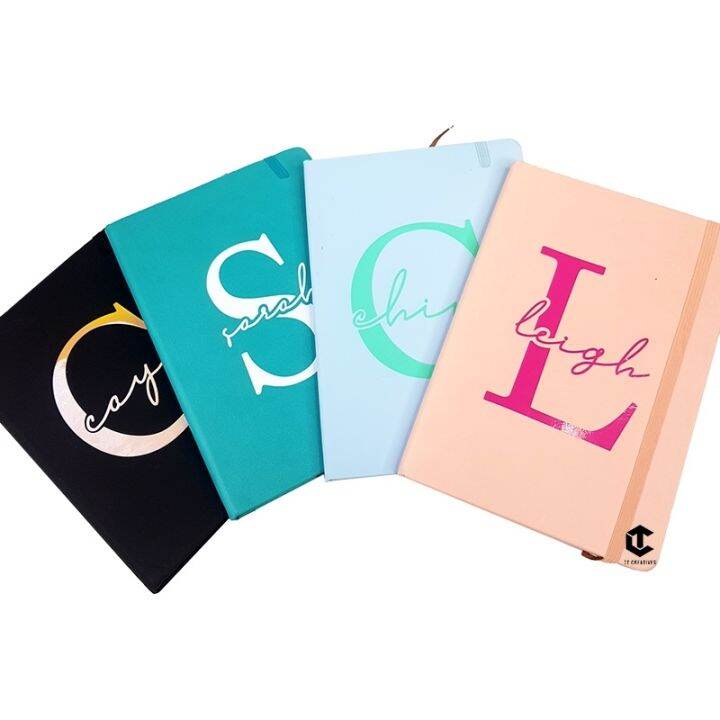 Personalized A5 Moleskin Rubber Diary Strap Notebook Free Name | Lazada PH