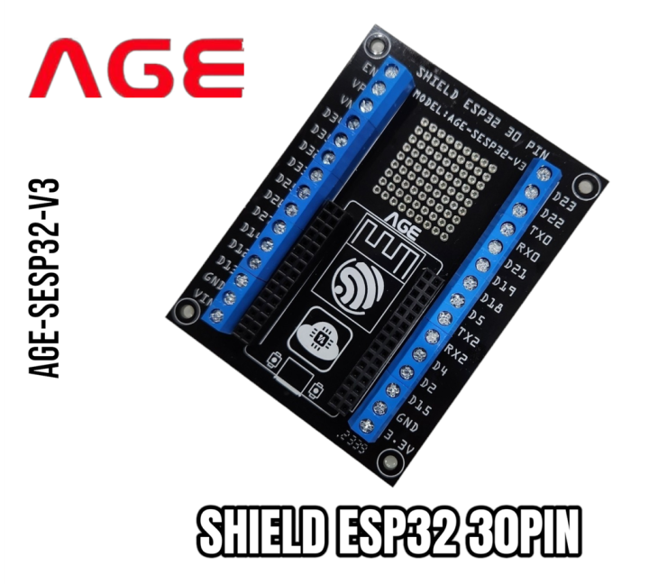 Shield ESP32 30 PIN, AGE-SESP32-V3,Screw Shield บอร์ดขยายขา บอร์ดเสริม ...