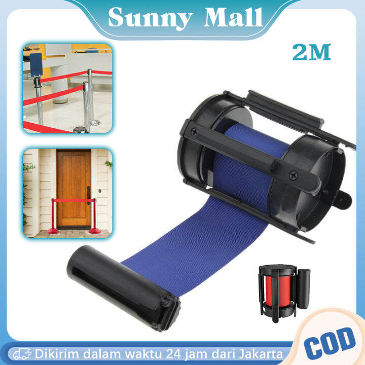 2m Tali Pembatas Antrian / Kepala Tiang Antrian / Kepala Pita Roll ...