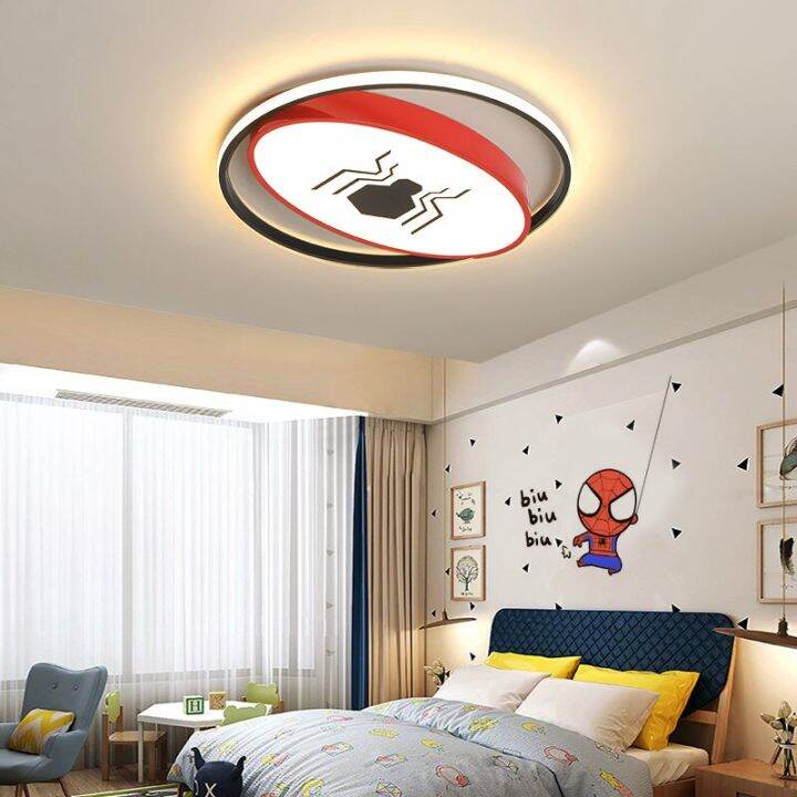 EASYHOME Cartoon Spider Man Ceiling Light For Baby Boy Room Lighting ...