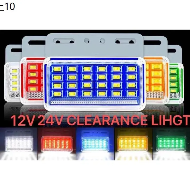 DK COD 1pcs 12V 24V LED Truck Bus Boat Rv Side Marker Light clearance ...
