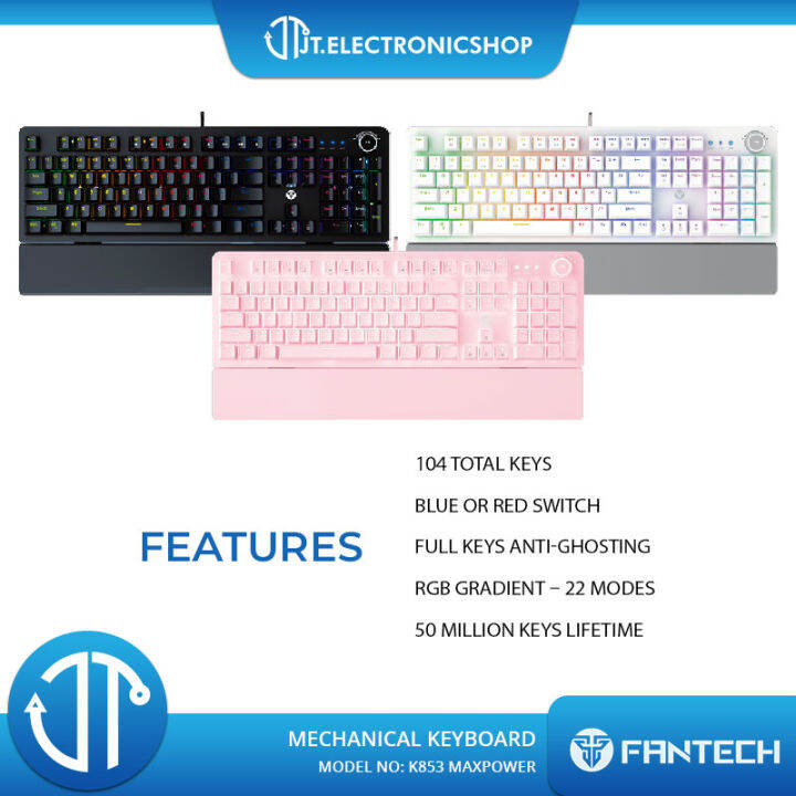 JT.Electronicshop | Fantech MK853 MAXPOWER Mechanical Gaming Keyboard ...