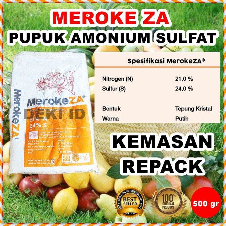 Pupuk ZA Meroke 500 gr Kemasan Repack Amonium Sulfat | Lazada Indonesia