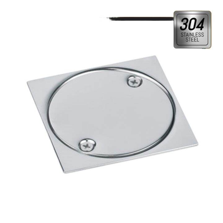Heavy Duty SUS304 Stainless 4 x Clean Out Floor Drain PE Compression ...