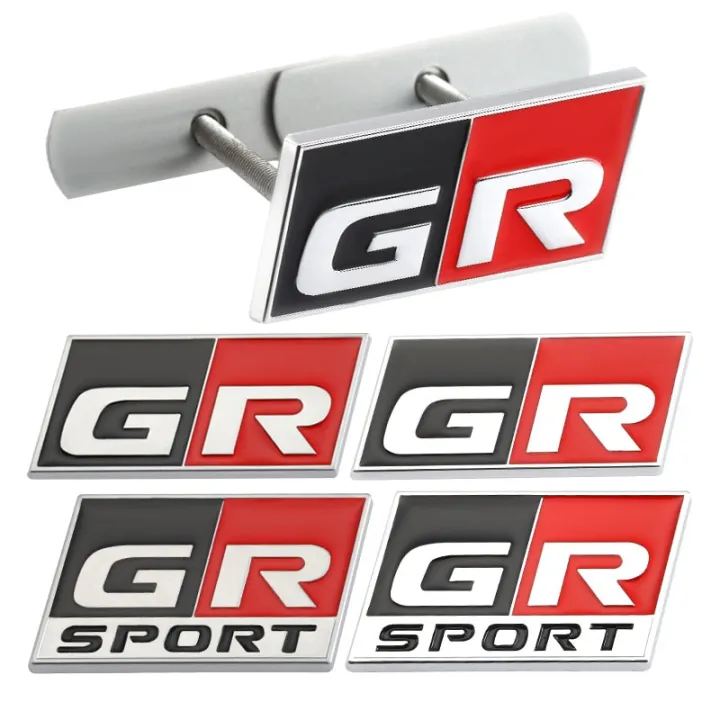 Car Sticker GR Sport Decal Front Hood Grille Emblem Badge For Toyota HV ...