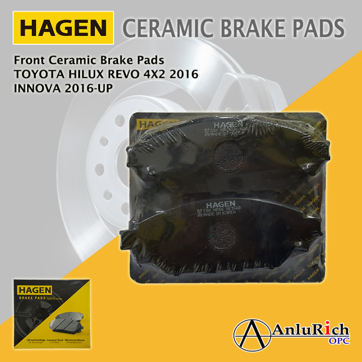 FRONT BRAKE PAD SET for TOYOTA HILUX REVO 4X2 2016 / INNOVA 2016-UP ...