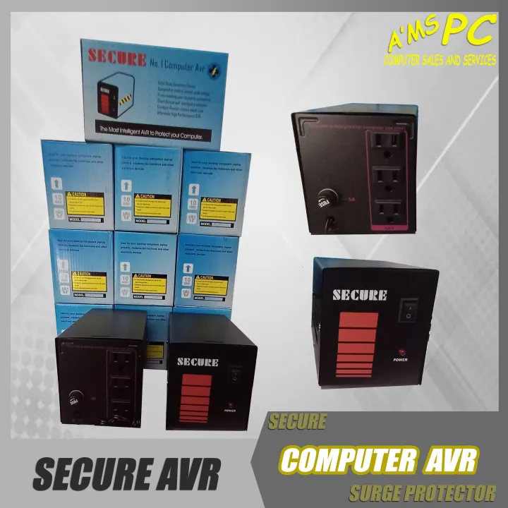 SECURE AVR, SURGE PROTECTOR, AVR FOR COMPUTER,AMSPC | Lazada PH