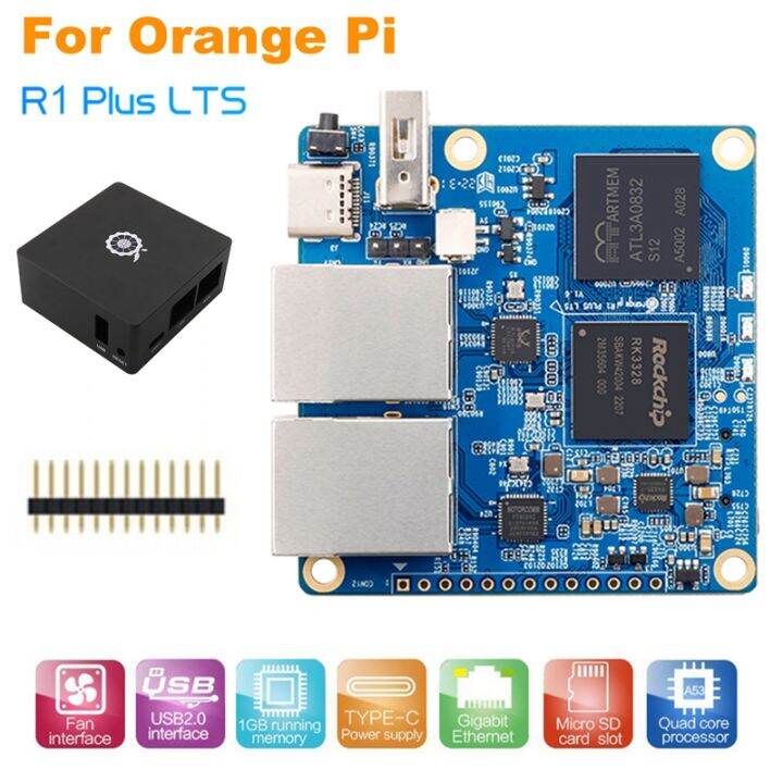 For Orange Pi R1 Plus LTS Development Board+Case 1GB DDR3 Rockchip RK3328 Open Source Run ...