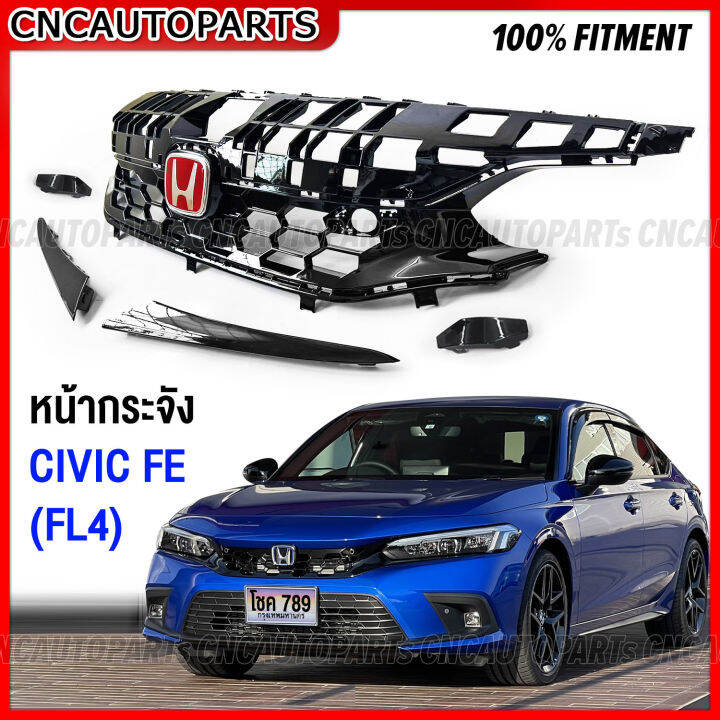 หน้ากระจัง HONDA CIVIC FE (FL4 e:HEV) 2021 2022 2023 กระจังหน้าแต่ง ...