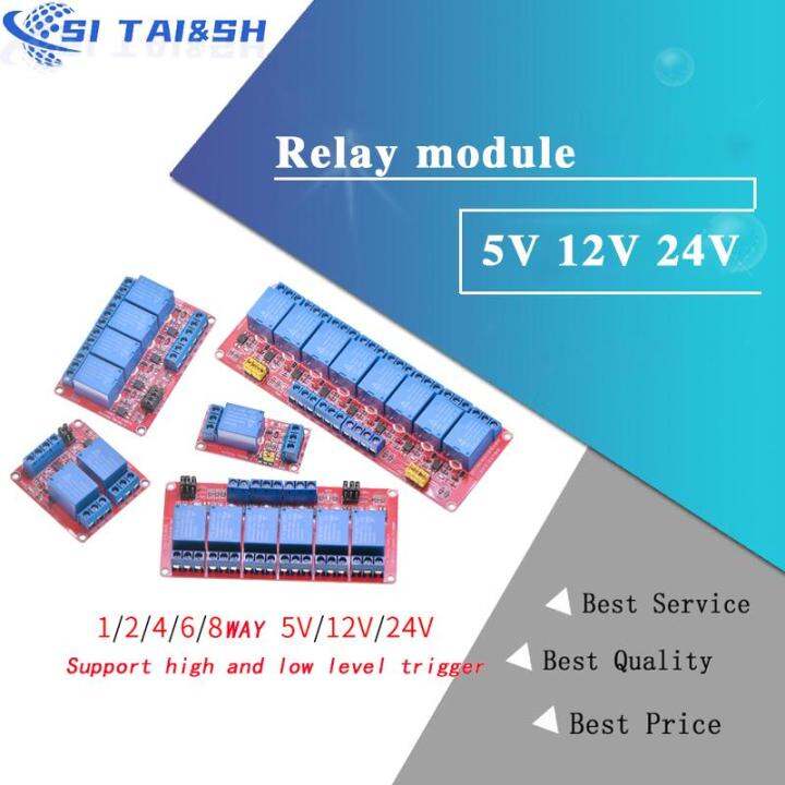 1 2 4 6 8 Channel 5V 12V 24V Relay Module Board Shield with Optocoupler ...