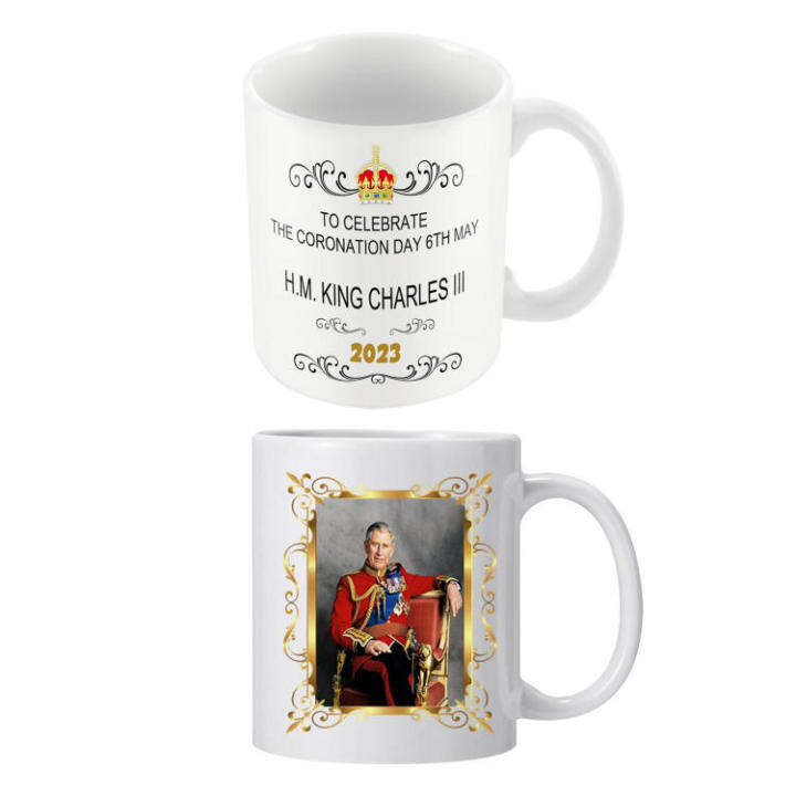 King Charles III Mug Recordative Charles Coffee Cup 350ml Ceramic ...