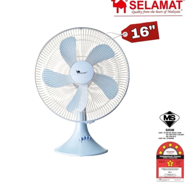 SELAMAT 16 inch Table Fan (16") Kipas Meja SIRIM | Lazada
