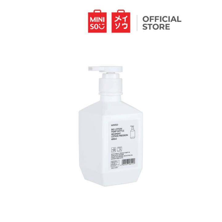 MINISO Big Lotion Pump Bottle Container for Travel Restroom Bedroom ...