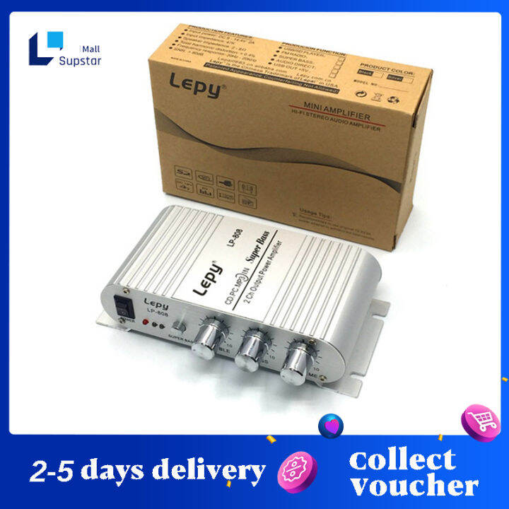 【High quality】 Lepy Lp-808 12v Super Bass Digital Amplifier Stereo ...