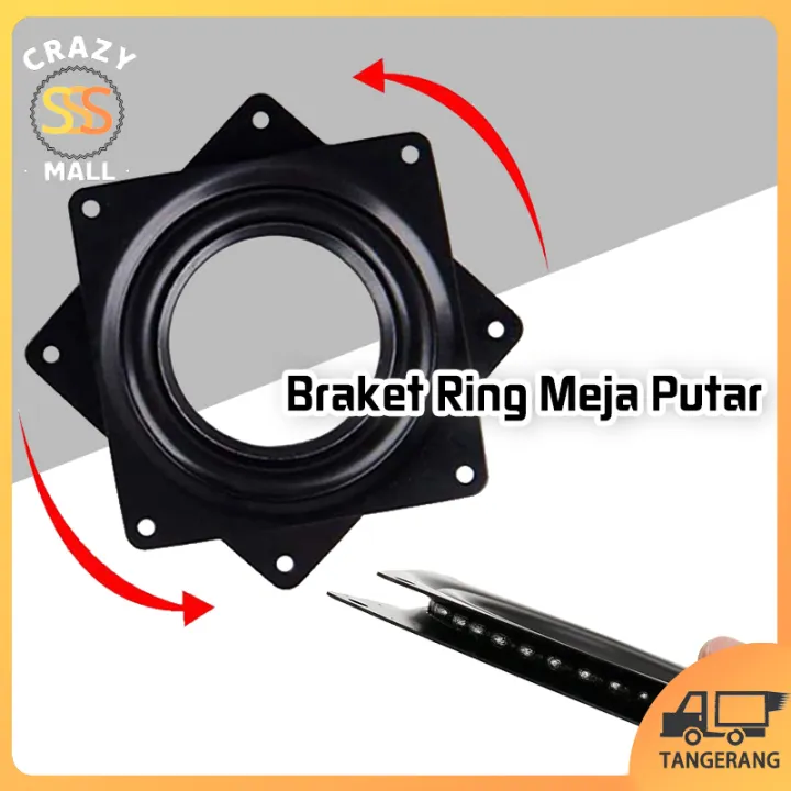 【4 inch】Meja Putar Besi Persegi Braket Ring Meja Putar Besi Persegi ...