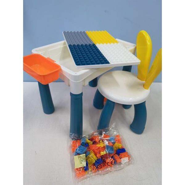 Boutique Building Blocks Table Small Lego Table with 1 Chair 62 Blocks ...