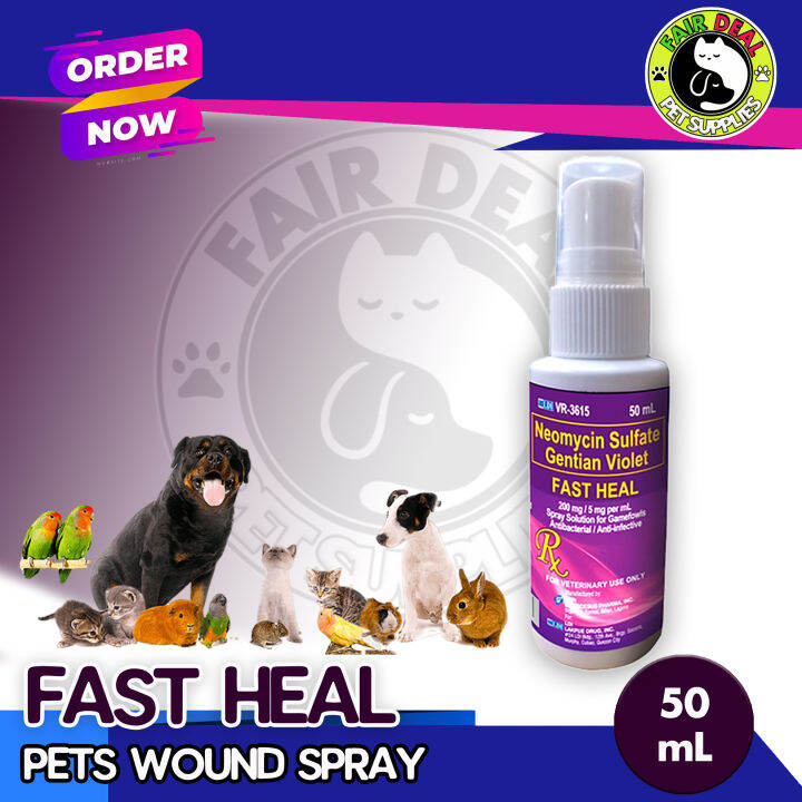 Fast Heal Pets Wound Spray Solution (50mL) | Lazada PH