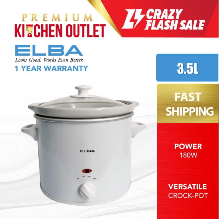 Elba 3.5L Slow Cooker Variable Thermostat Control | Power: 180W | Ideal ...